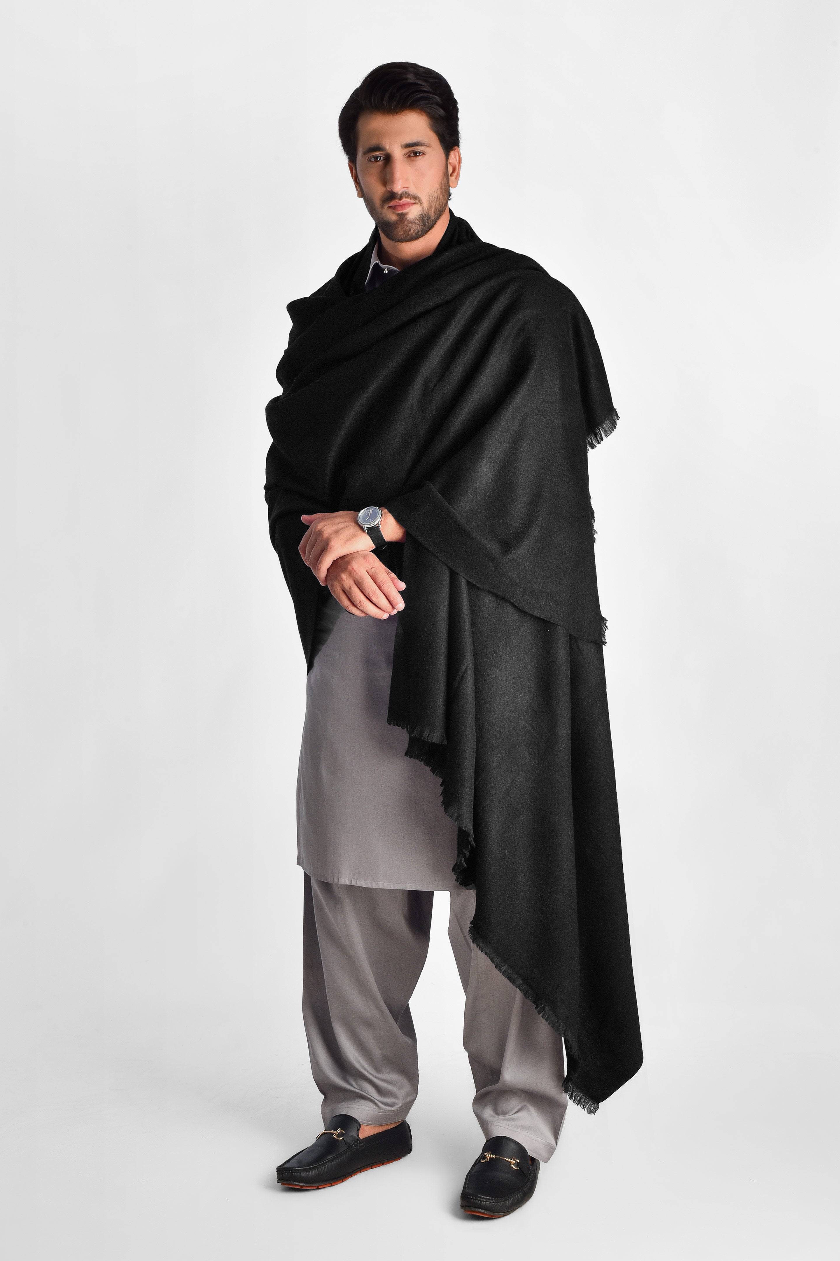 Premium Black Sherpa Shawl – A Moosajee Sons