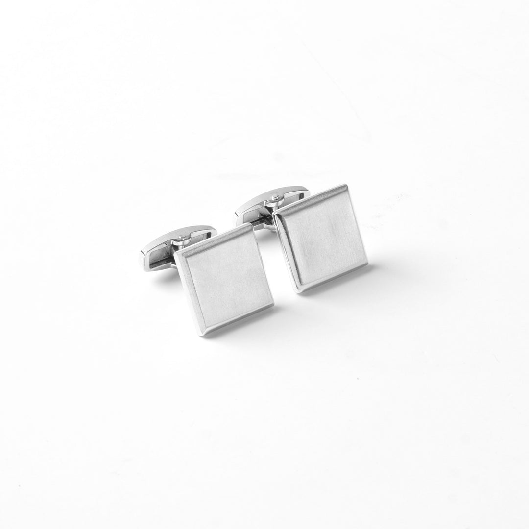 Matt Silver Square Cufflinks – A.Moosajee Sons