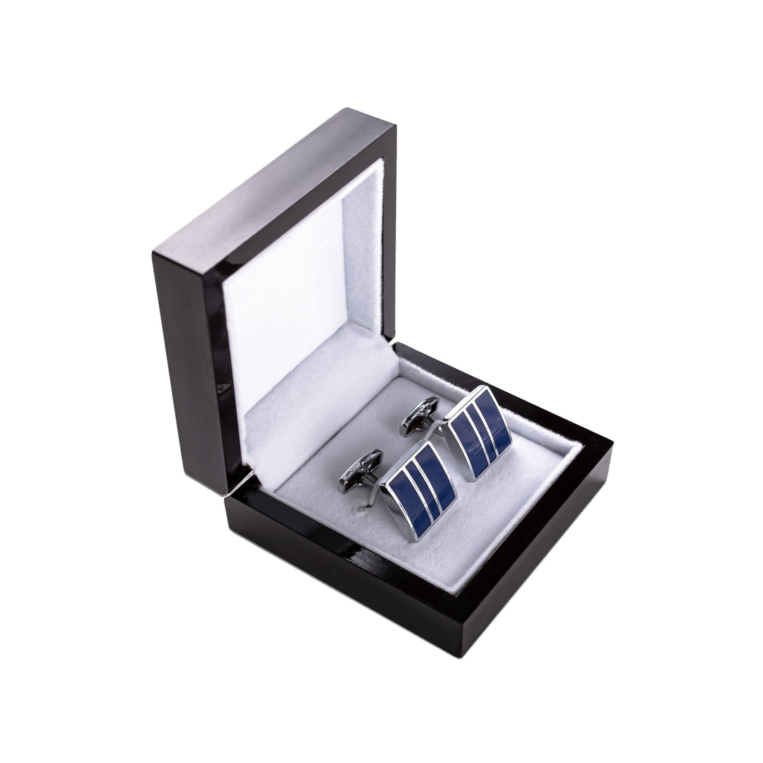 Square Blue Striped Cufflinks – A.Moosajee Sons