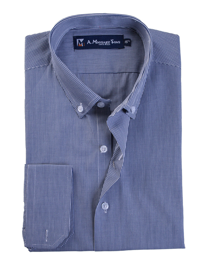 Small Navy Blue Check Shirt – A.Moosajee Sons